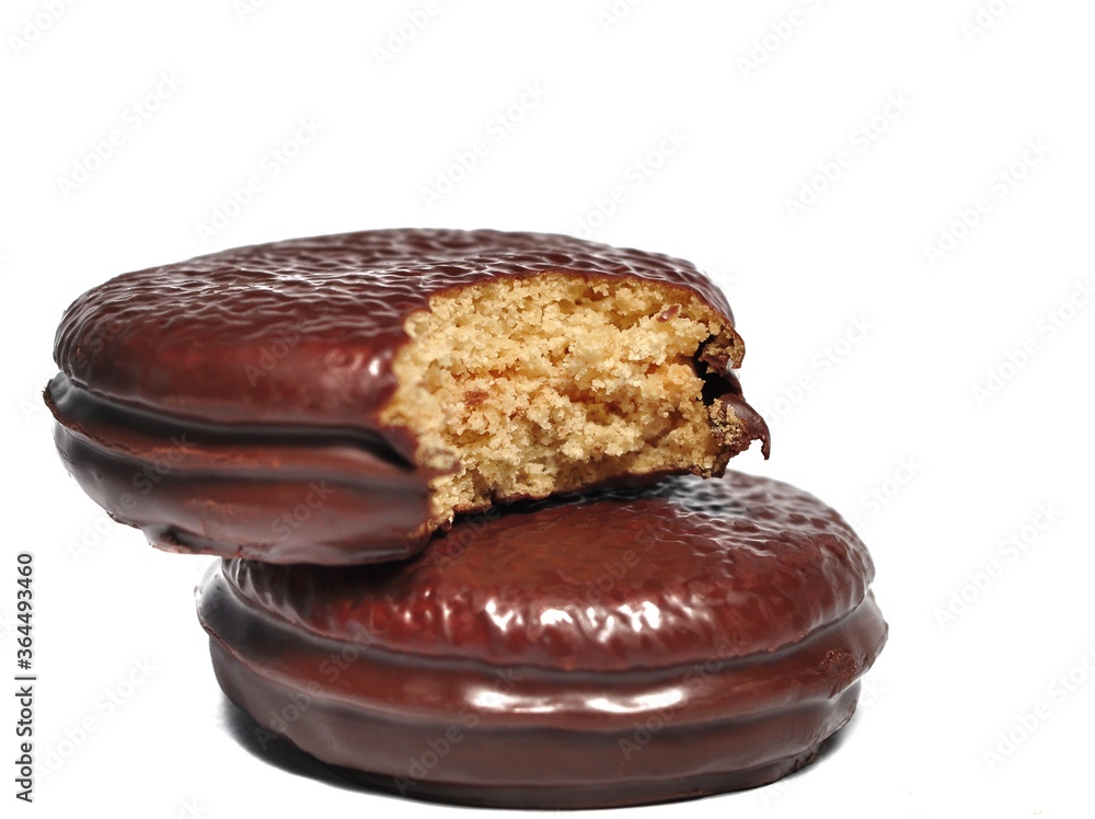 Choco pie isolated on white background Stock Photo | Adobe Stock