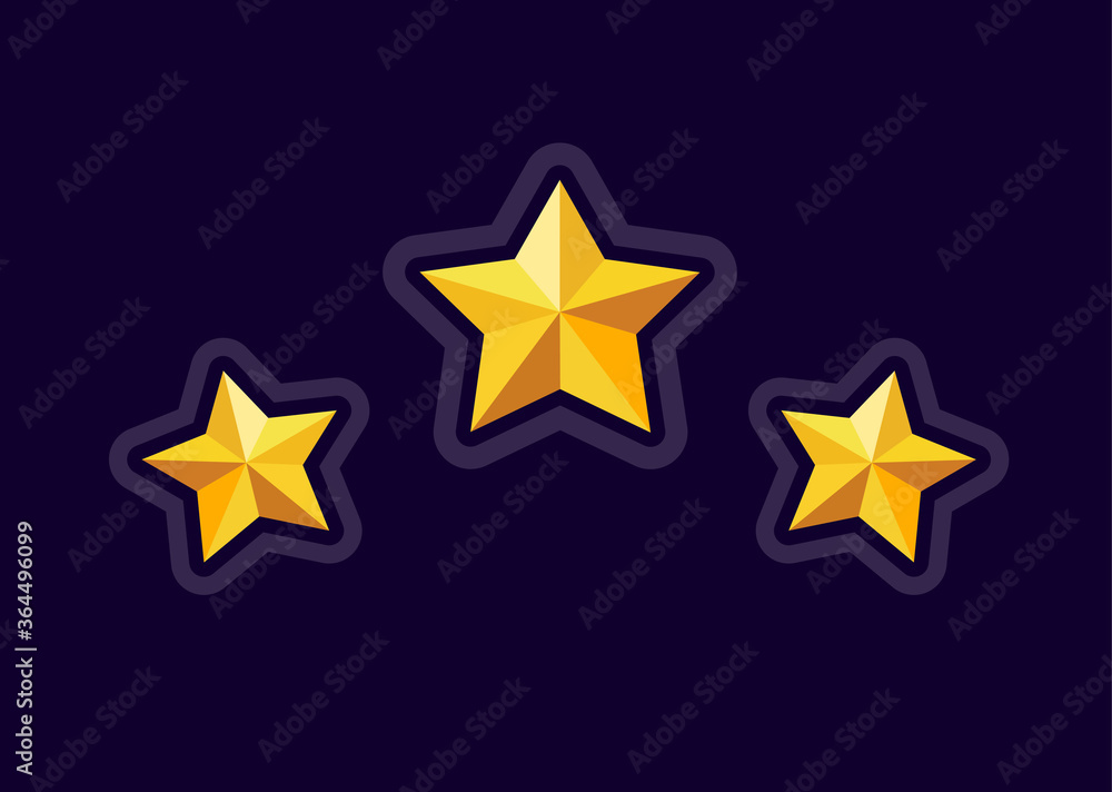 Vetor do Stock: Vector star icons. Golden stars for game, ui, design ...