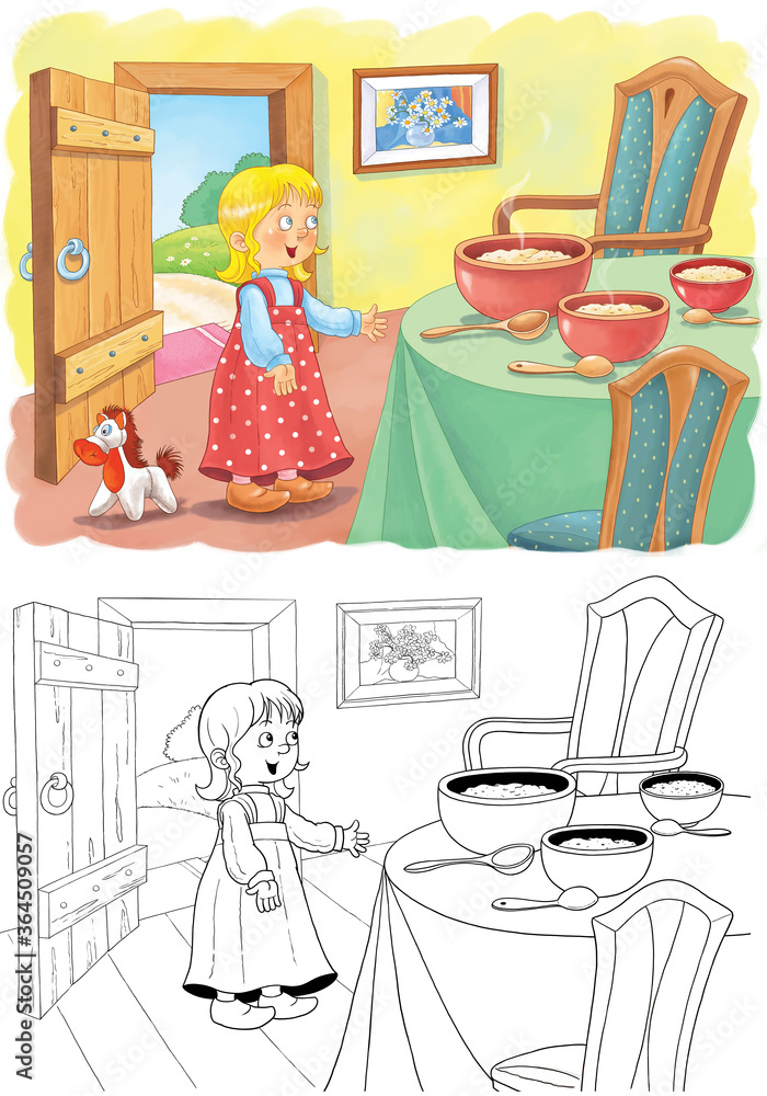 How To Draw The Three Bears And Goldilocks