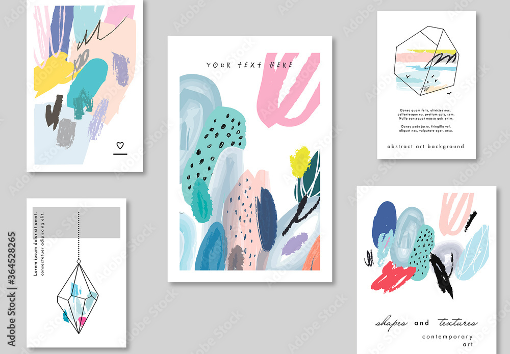 Set of Posters with Abstract Background Stock Template | Adobe Stock