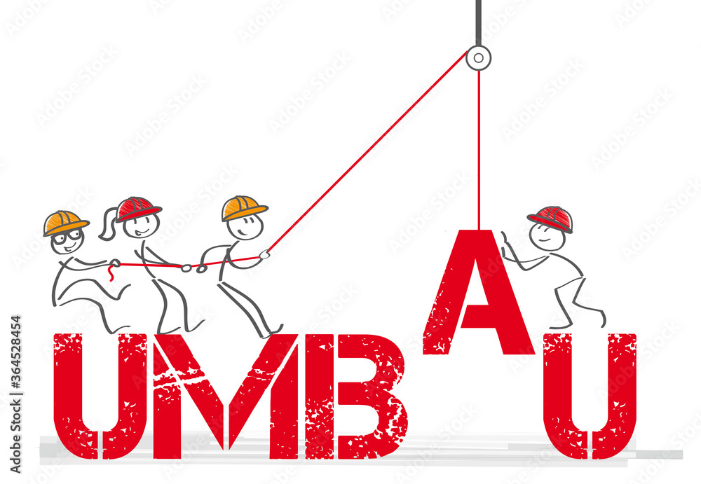 wir bauen um - umbau und Renovierung Stock Vector | Adobe Stock