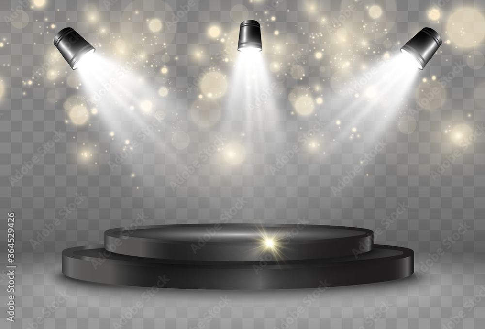 Round podium or platform on a transparent background. Stock Vector ...