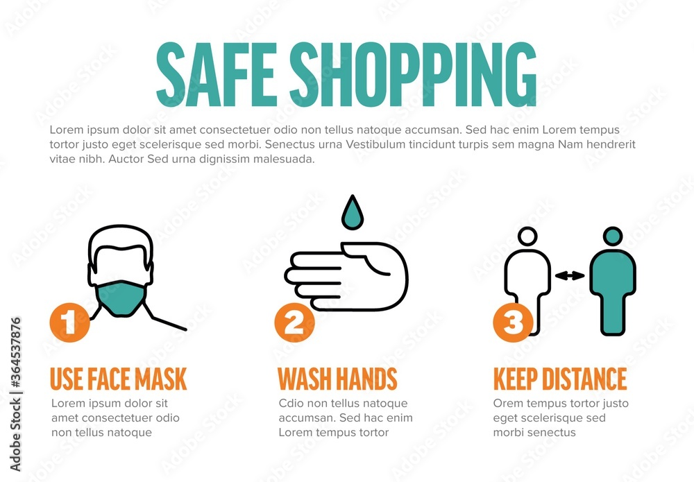 COVID-19 Prevention Poster Layout Stock Template | Adobe Stock