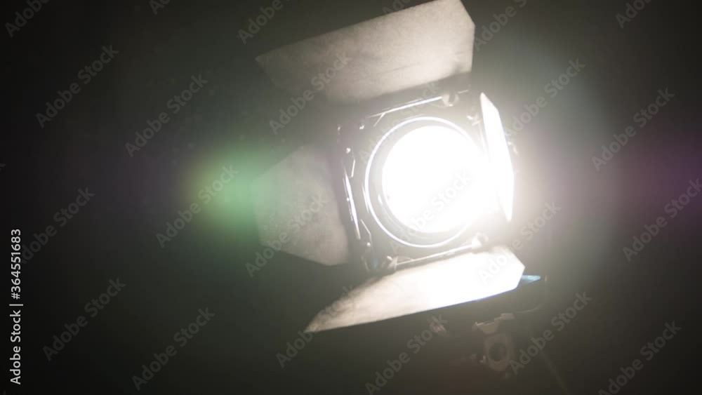 Fresnel Film Studio Spotlight on a Dimmer vídeo do Stock | Adobe Stock