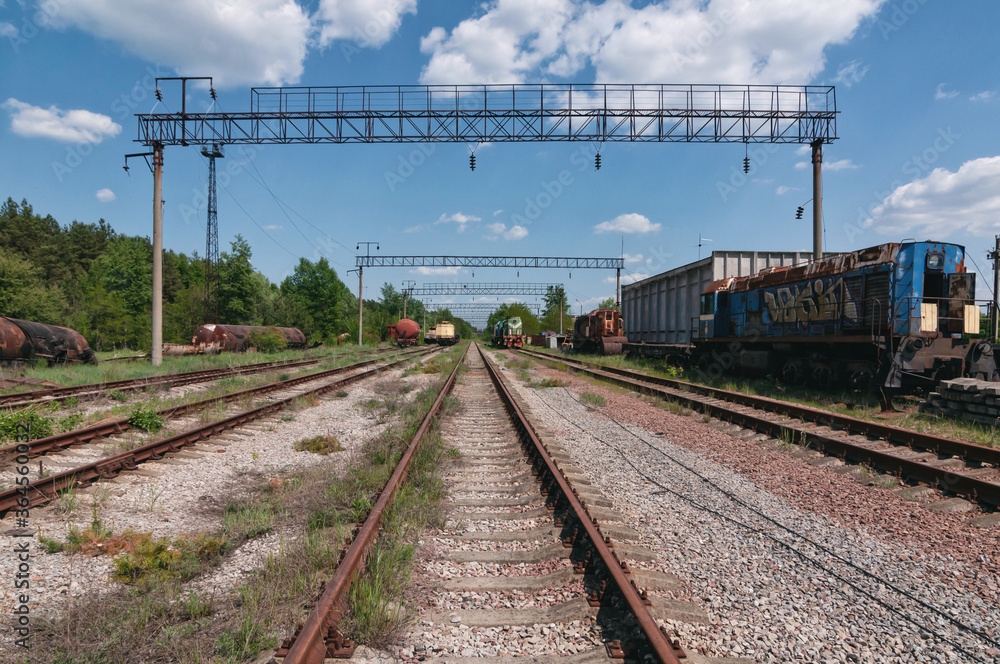Abandoned train station in Prypiat, Chernobyl exclusion Zone. Chernobyl ...