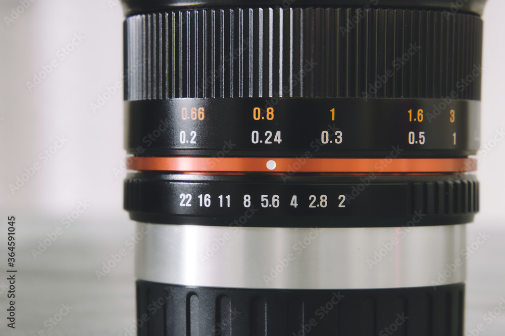 The close photo of manual focus SAMYANG lens for mirrorless APSC ...