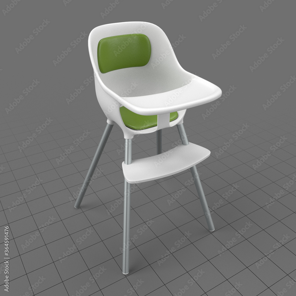 High chair Stock 3D asset | Adobe Stock