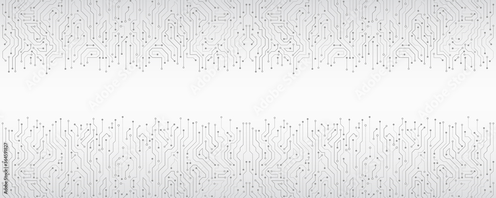 Wide High-tech technology background texture. Circuit board vector ...