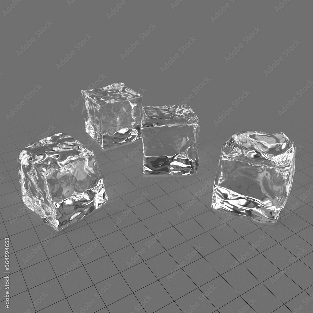 Ice cubes Stock 3D asset | Adobe Stock