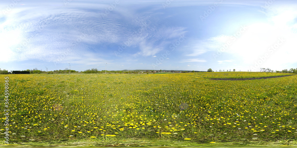Yellow Flowers HDRI Panorama Stock Photo | Adobe Stock