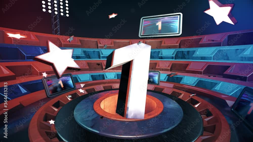 NUMBER 1, Top Ten Numbers Animation , Rendering, Background, rendering ...