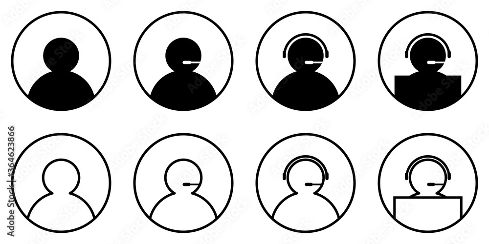 ภาพประกอบสต็อก Conjunto de iconos de llamada telefónica,servicio ...