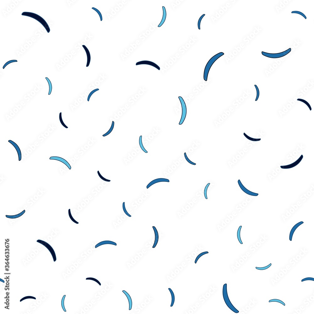 Light BLUE vector seamless pattern with bent lines. A shining ...