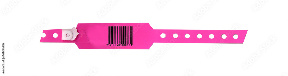 Brightly colored medical band commonly used in hospitals to identify ...