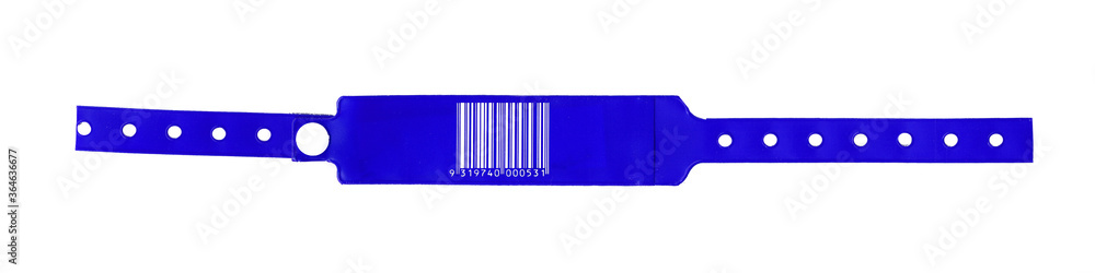 Brightly colored medical band commonly used in hospitals to identify ...