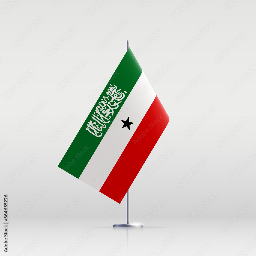 Somaliland flag state symbol isolated on background national banner ...