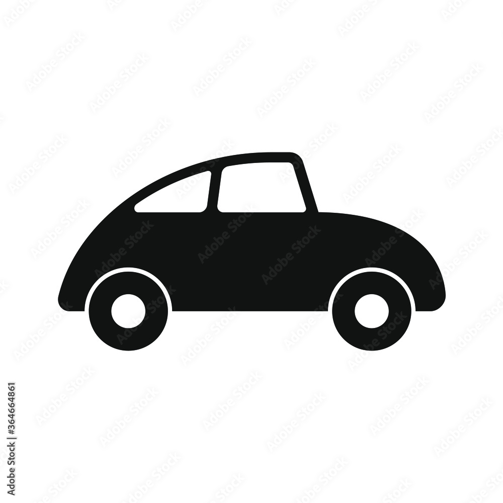 Car icon. Cute cartoon style automobile vector image. Comic transport ...