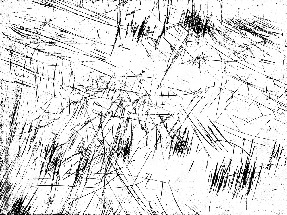 A black and white vector texture of scratched, scraped, distressed and ...