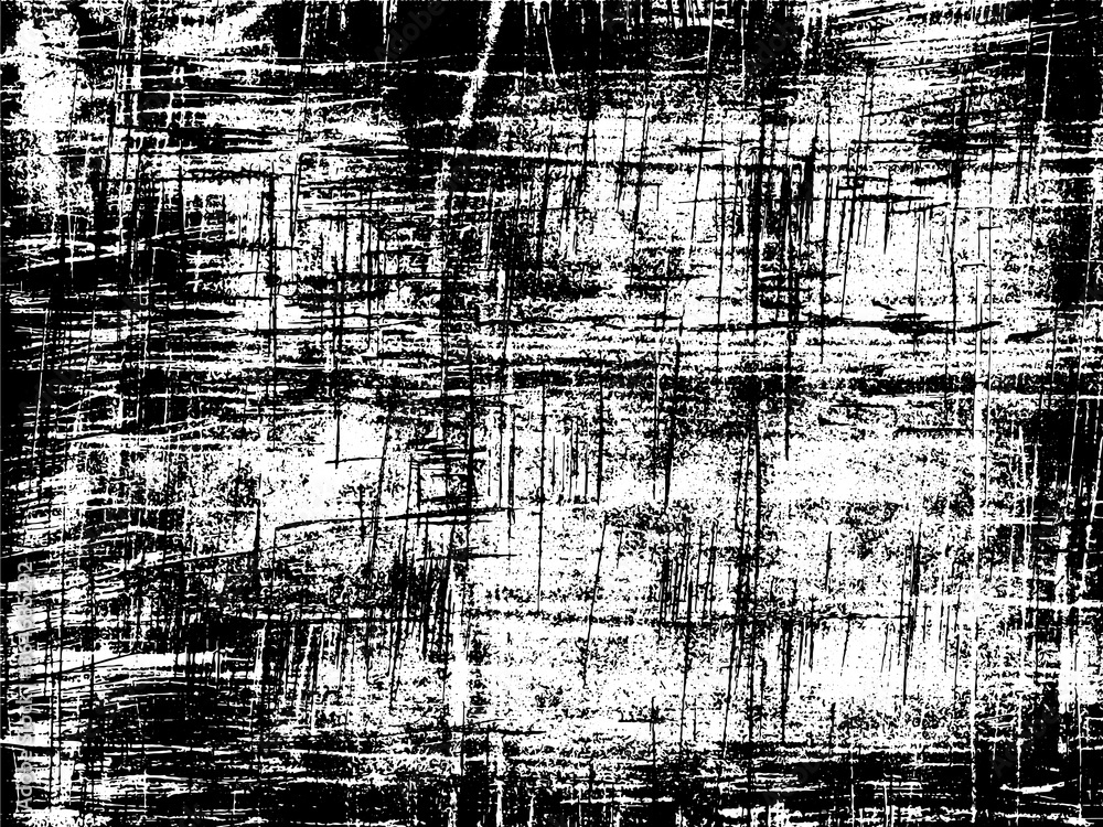 A black and white vector texture of scratched, scraped, distressed and ...