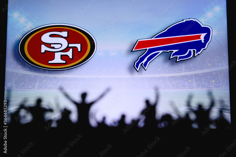 San Francisco 49ers vs. Buffalo Bills. Fans support on NFL Game ...