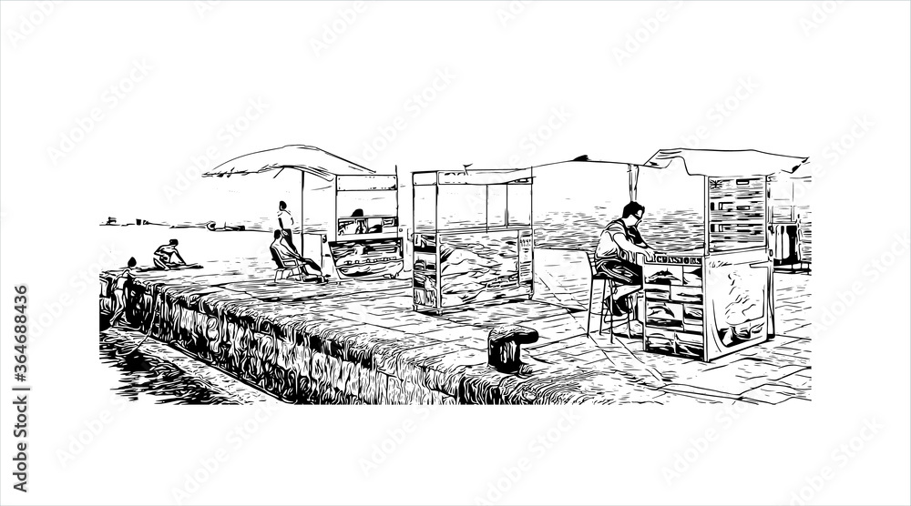 Building view with landmark of Zadar is the oldest continuously ...