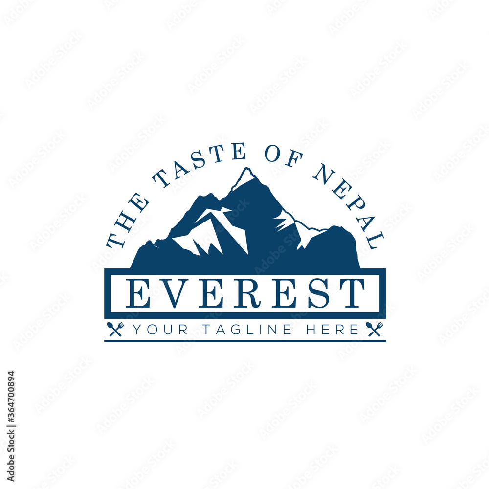 Vector logo of Everest Restaurant Logo. The Himalayas cafe restaurant ...