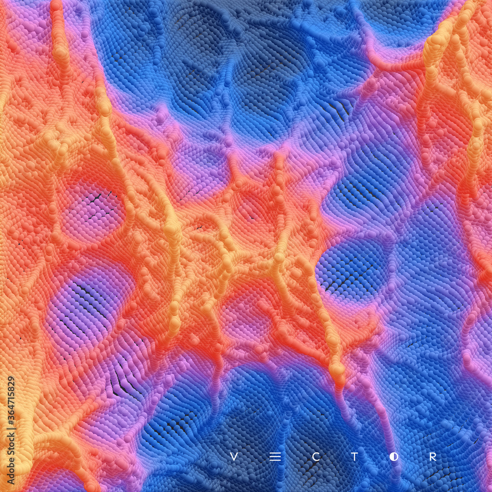 Liquid paint abstraction. Art design. Texture with dynamic particles ...