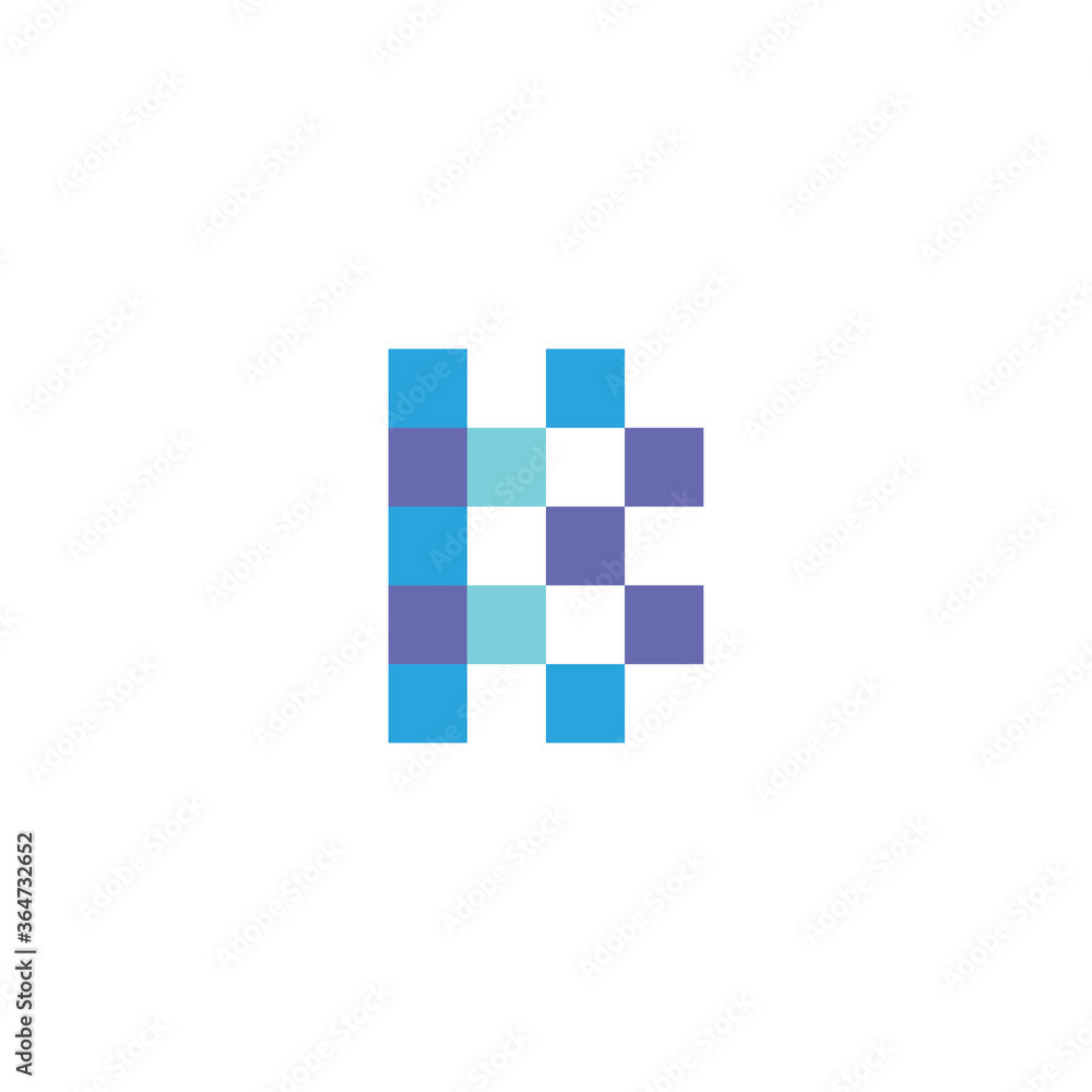 scan code with B letter shaped logo icon design vector illustration ...