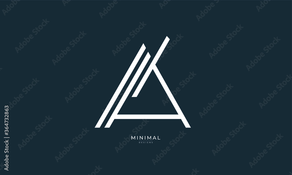 Alphabet letter icon logo AT Stock Vector | Adobe Stock