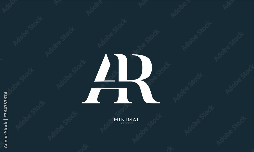 Alphabet letter icon logo AR Stock Vector | Adobe Stock