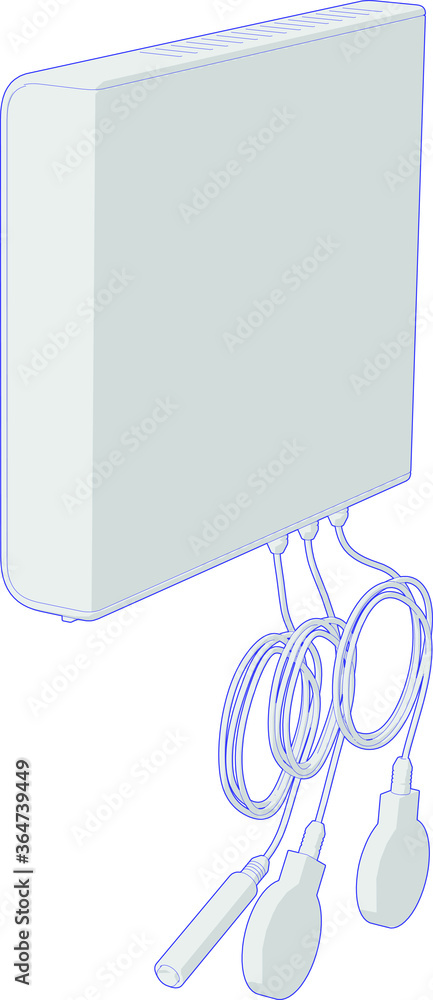 ECG EKG Electrocardiogram Medical Device Machine Perspective Angle ...