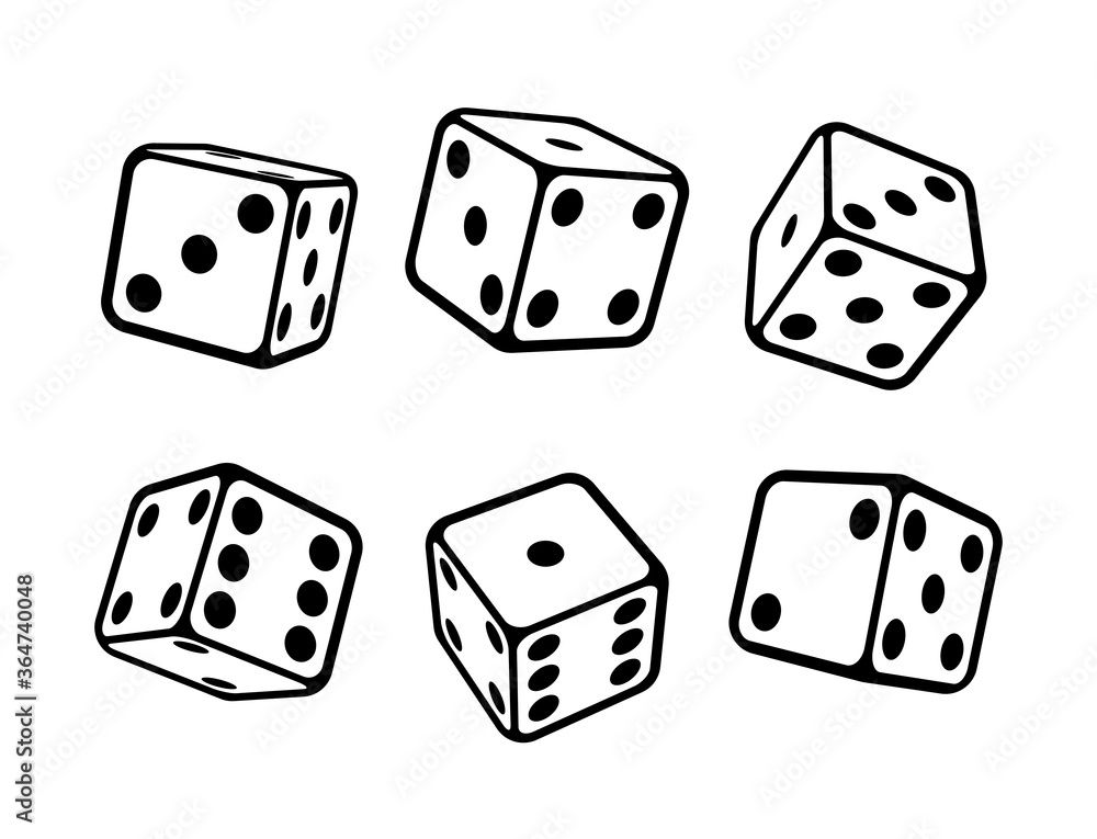 Game dice isometric icons set isolated vector illustration Stock Vector ...