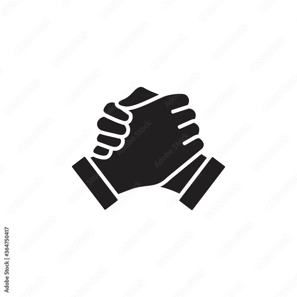 Soul brother handshake icon, thumb clasp handshake vector illustration ...