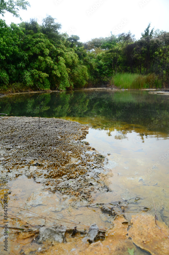 Rotorua, a town set on its namesake lake on New Zealand's North Island ...