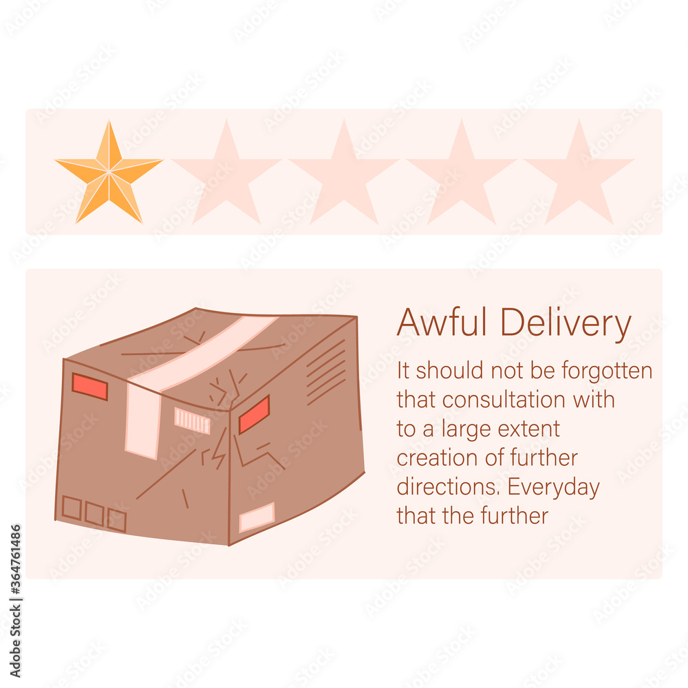 Bad delivery services vector illustration cartoon flat design Stock ...