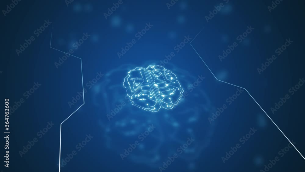 Vidéo Stock 4k animation graphic design of brain and brain stem in ...