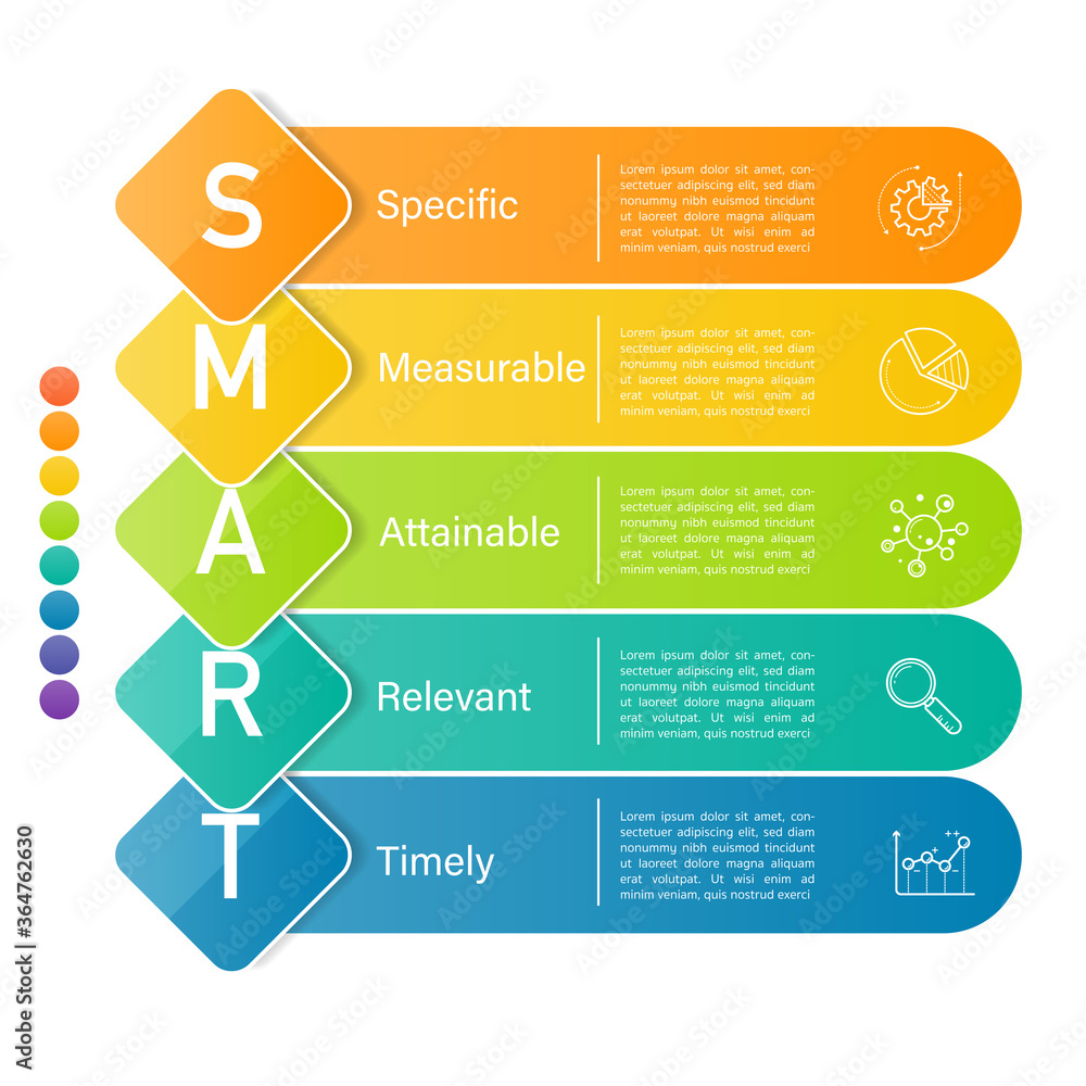 Infographic design template with SMART concept. can be used for ...