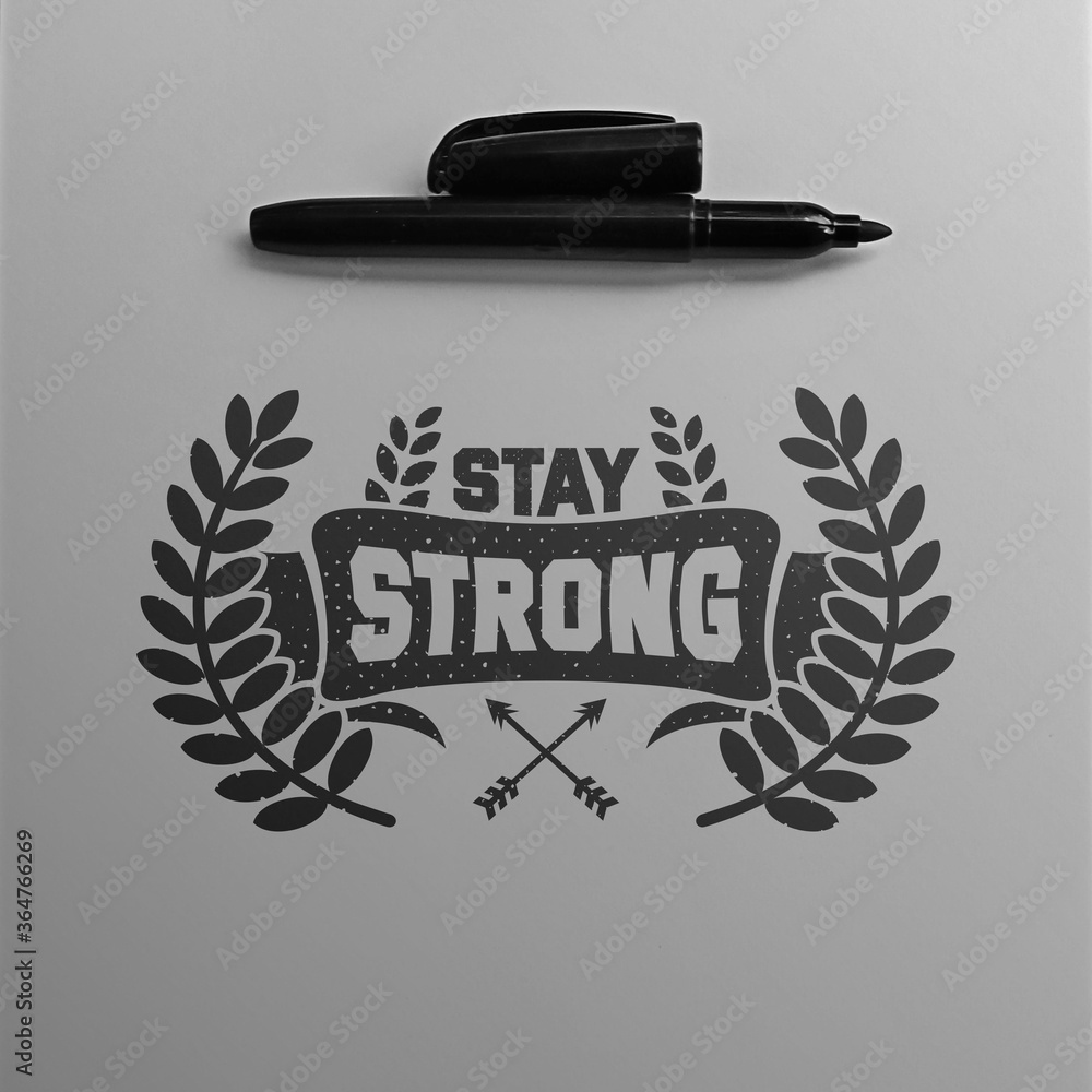 This Stay Strong Motivation Quote design is perfect for print and ...