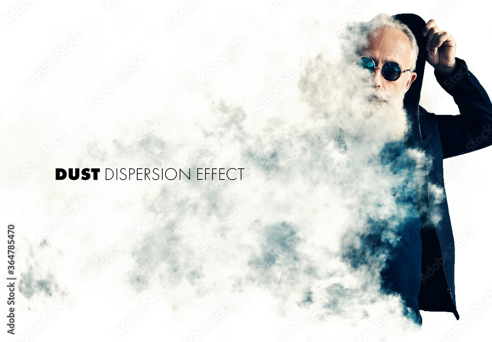 Dust or Smoke Dispersion Effect Mockup Stock Template | Adobe Stock