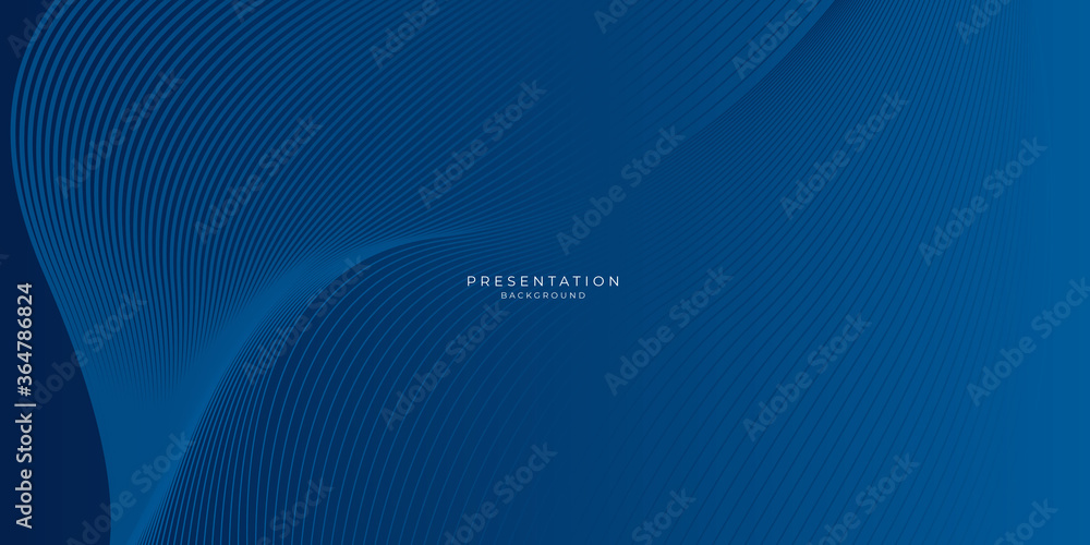 Modern blue template for science and technology presentation. Wave ...