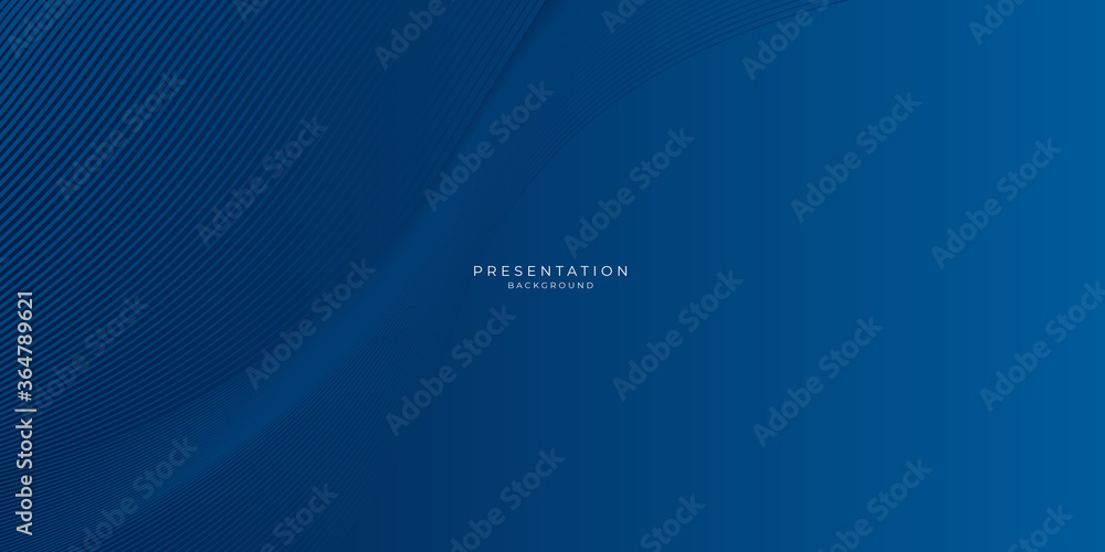 Modern 3D blue abstract presentation background. Curves and lines use ...