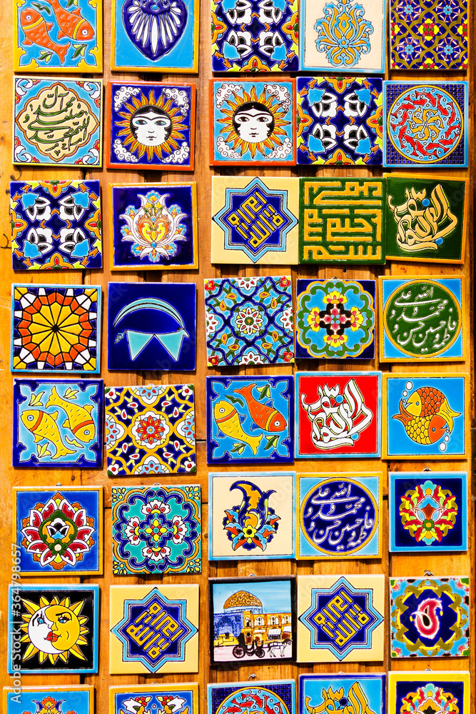 Persian Islamic motifs, designs and patterns painted on handmade ...