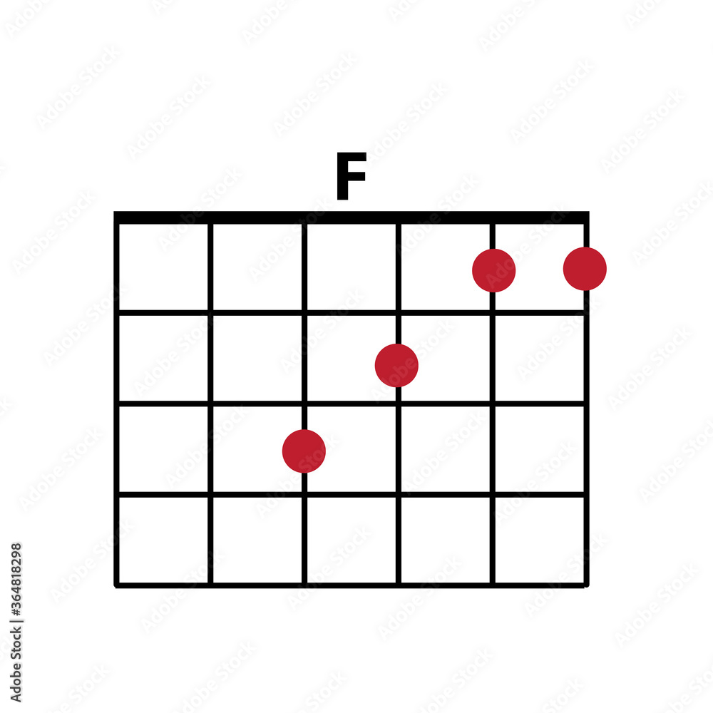 Basic guitar chord icon vector flat style illustration Stock Vector ...