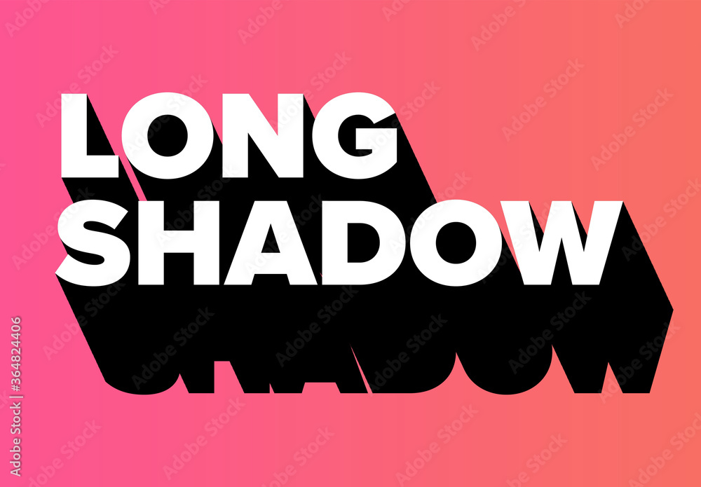 Long Shadow Text Effect Style Mockup Stock Template | Adobe Stock Long Shadow Text Effect Style Mockup Stock Template | Adobe Stock