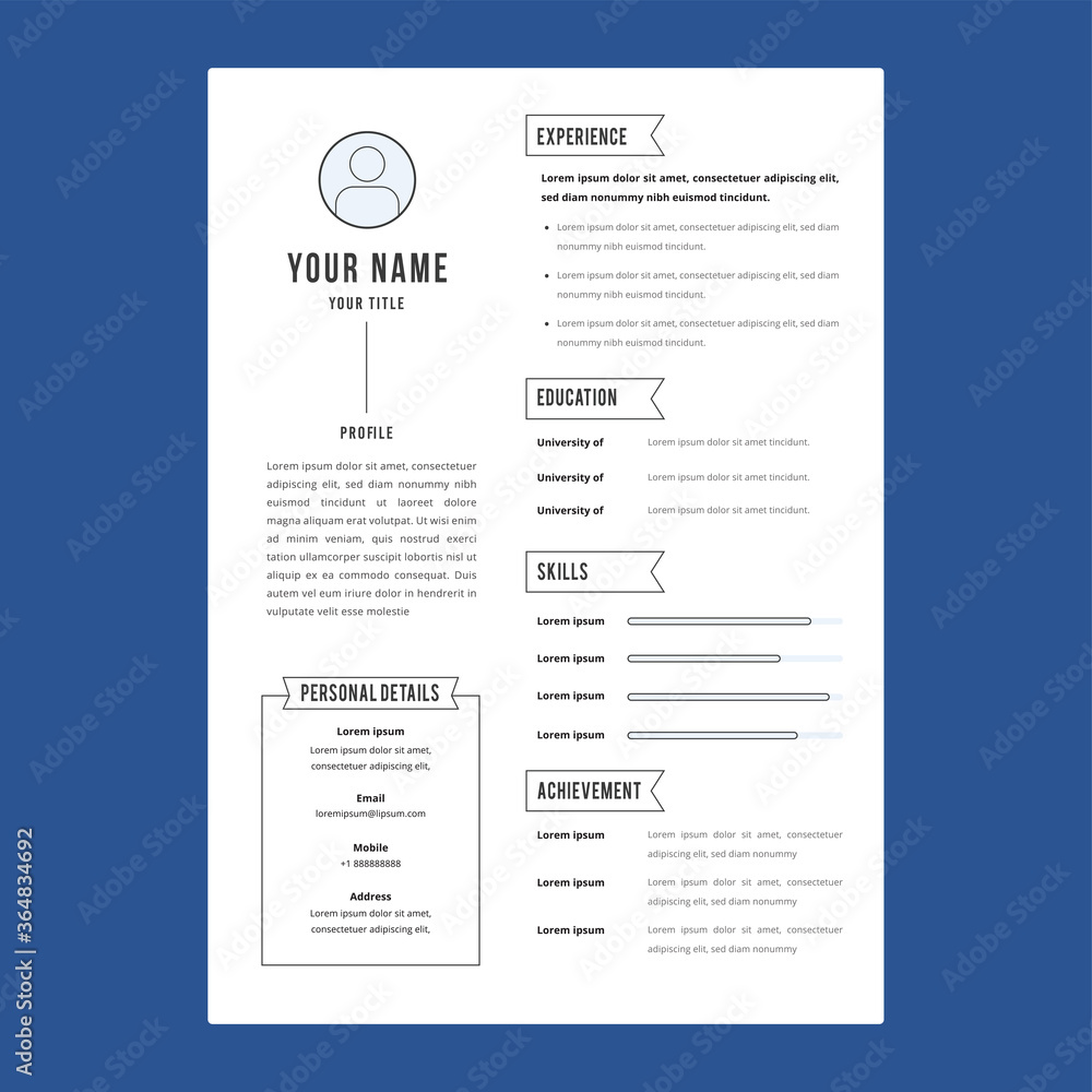 Professional CV resume template design and letterhead / cover letter ...