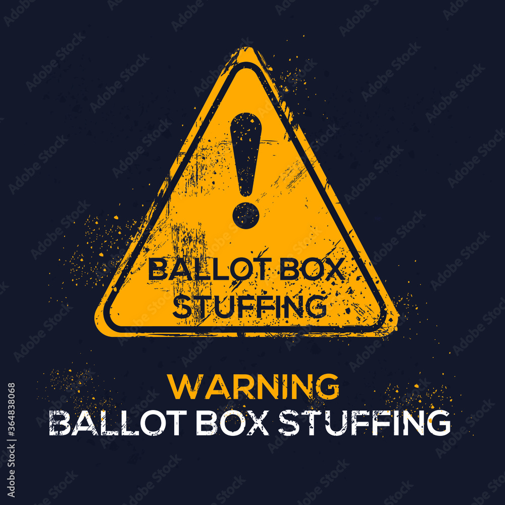 Warning sign (ballot box stuffing), vector illustration. Stock Vector ...