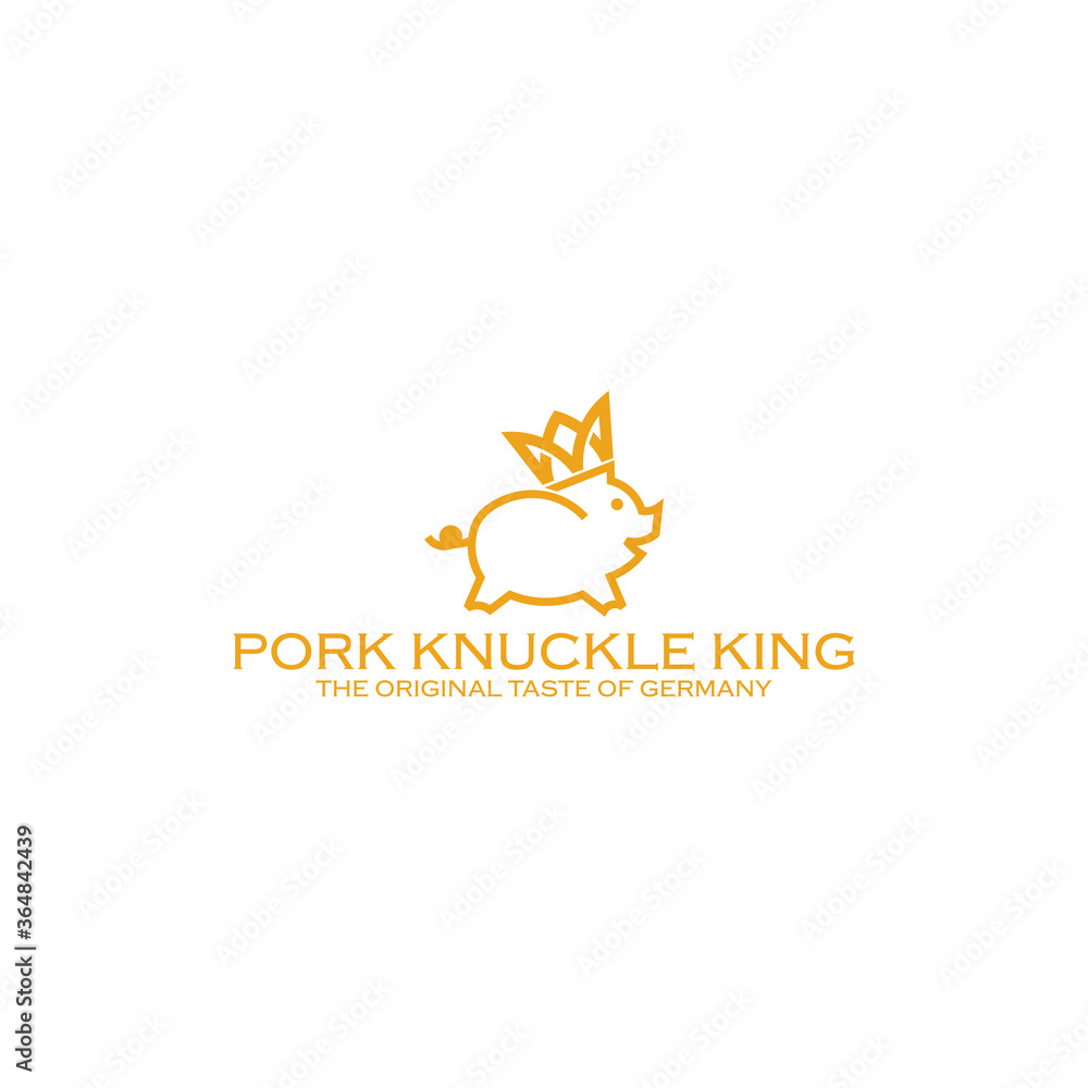 Royal pork emblem. Pig in crown. Logo for farming and meat production ...