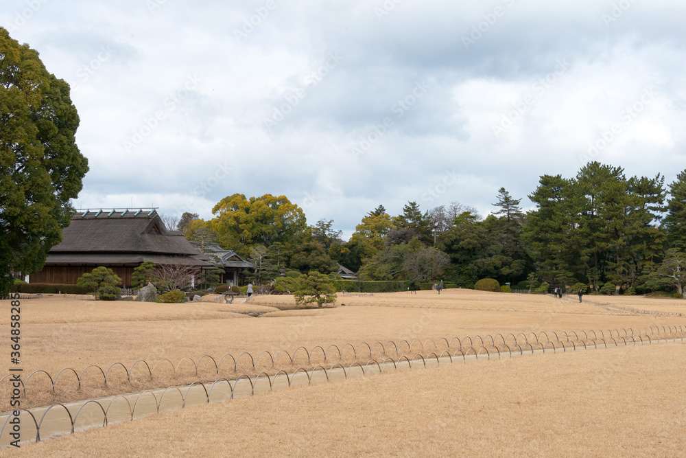 Korakuen Garden in Okayama, Japan. Korakuen was built in 1700 by Ikeda ...