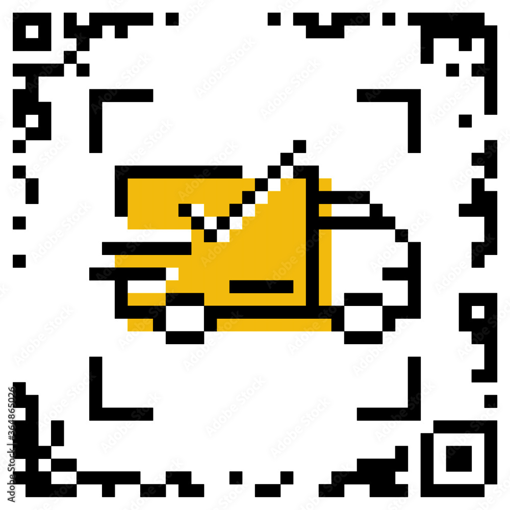Fast delivery truck pixel icon, express delivery, quick move, vector ...