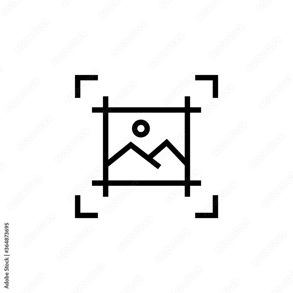 Screenshot vector linear icon. Stock Vector | Adobe Stock